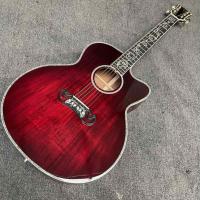 China Custom 43 Inch Jumbo SJ200 Cutaway Solid KOA Acoustic Guitar with S1-PRO V3 Pickup for sale