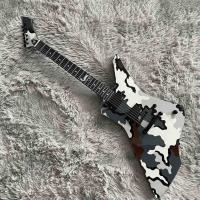 China Custom Snake Byte James Hetfield Signature Camo Electric Guitar 9V Active EMG Pickups Black Hardware for sale