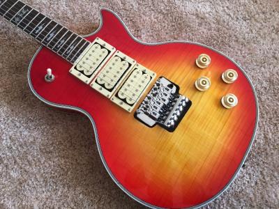 China LP Custom Electric Guitar with Floyd Rose Bridge 3 Humbucker Ace Frehley Budokan Signature 22 Fret Mahogany Body for sale