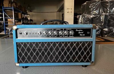China Custom Dumble Style Overdrive Special FODS 50W Suede Blue Guitar Pedal with JJ Tubes for sale