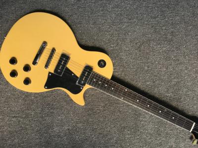 China LP Junior Electric Guitar Yellow Mahogany Body Rosewood Fretboard 22 Frets P90 Pickups for sale