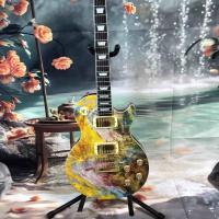 China Custom GB LP Style Handpaint Electric Guitar 2H Pickup Gold Hardware Mahogany Body for sale
