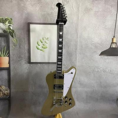 China Custom Gibson Style Gold Firebird Electric Guitar Mahogany Body HH Pickups 22 Fret HPL Fretboard for sale