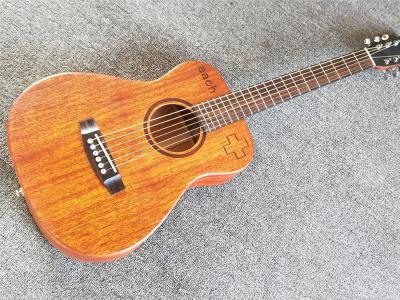 China 34 inch Traveling Acoustic Guitar Sapele Wood Top Back Mini Acoustic Guitar 22 Fret for sale