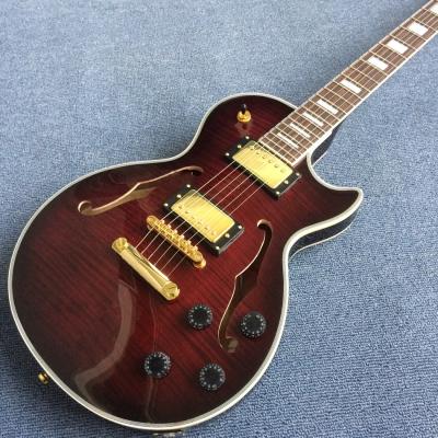 China New Style Electric Guitar Double F Holes Rosewood Fingerboard 22 Fret Mahogany Body for sale