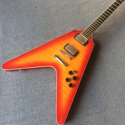 China Custom V Style Electric Guitar 22 Fret Rosewood Fingerboard Mahogany Body OEM for sale