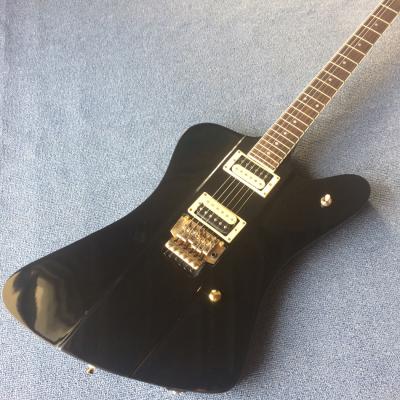 China Custom Electric Guitar Rosewood Fingerboard 22 Fret Mahogany Body Tremolo System Black for sale