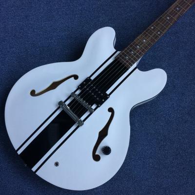 China Hollow Body Jazz Electric Guitar 22 Fret Mahogany Body Ebony Fingerboard for sale