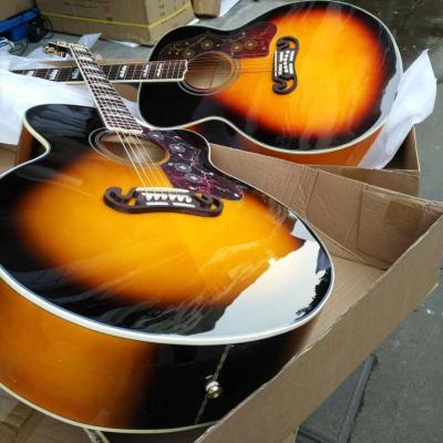 China Sunset J200 Classic Acoustic Guitar Solid Spruce Top Maple Back 22 Fret for sale