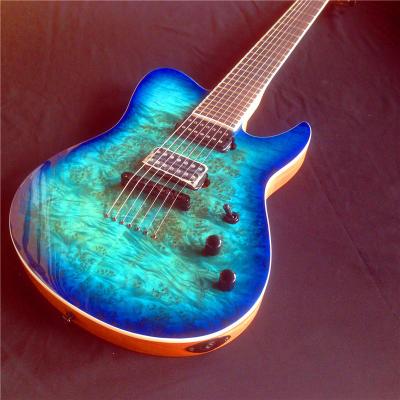 China 7 strings Blue electric guitar for sale