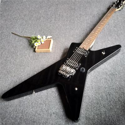 China 7 strings Blue electric guitar in black for sale
