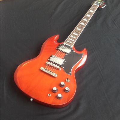 China Orange SG Electric Guitar Mahogany Body Rosewood Fingerboard 22 Fret OEM Custom for sale