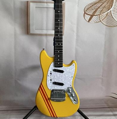 China Custom Fender Mustang Vintera II 70s Competition Electric Guitar SS Pickup Dot Inlay 22 Frets for sale