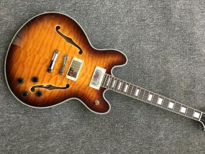 China ES339 Semi-Hollow Electric Guitar 22 Fret Maple Body Rosewood Fingerboard Sunburst for sale