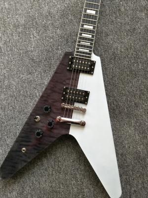 China Left Handed Flying V Electric Guitar 22 Fret Mahogany Body Ebony Fingerboard High Quality for sale