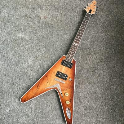 China Custom Flying V Electric Guitar OEM Mahogany Body 22 Fret Rosewood Fingerboard for sale