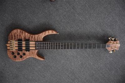 China Custom 5 String Bass Guitar Bolt on Neck Maple Fretboard Mahogany Body Passive Pickups 22 Frets for sale