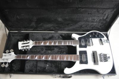China Double Neck Electric Guitar 4 String Bass and 12 String Mahogany Body 24 Fret Custom Color for sale