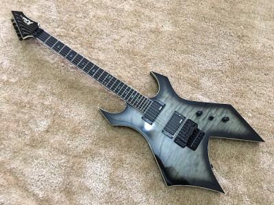 China B.C.Rich Custom Electric Guitar Black Floyd Rose Quilted Maple Body EMG Active Pickups 24 Fret Ebony Fingerboard for sale