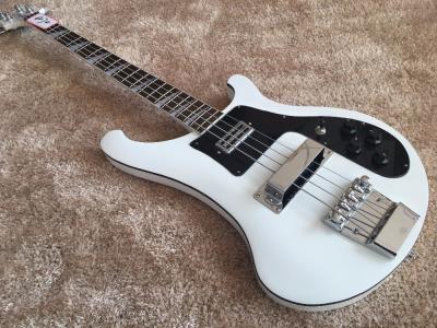 China 4 String Bass Guitar Set In Neck Shark Inlay Rosewood Fingerboard Black ABS Binding RIC 4003 Style 22 Frets for sale