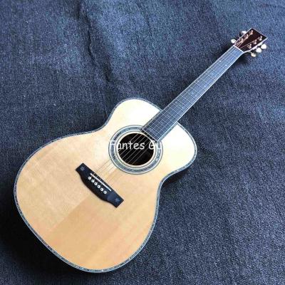 China Custom Solid Cedar Top Real Abalone Classic Headstock Acoustic Guitar G00042c Model Shape for sale