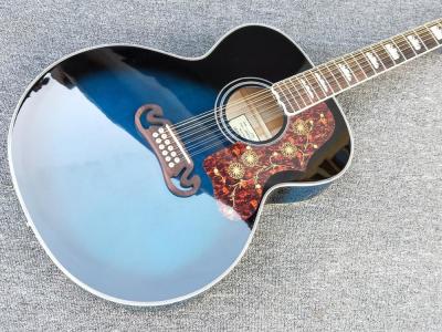 China Blue 12-String J200 Classical Acoustic Guitar 43 Inch Jumbo Maple Body Mahogany Neck for sale