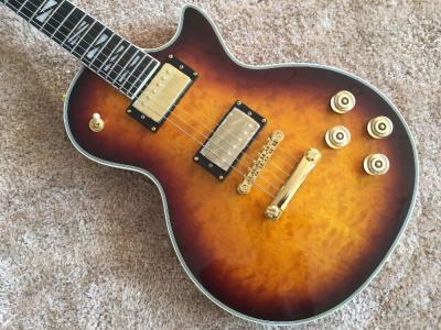 China LP Custom Electric Guitar Tobacco Sunburst Quilted Maple Body Ebony Fingerboard 22 Frets Mahogany Neck for sale