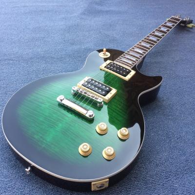 China Custom LP Electric Guitar Quilte Maple Top Rosewood Fingerboard 22 Frets Mahogany Body for sale