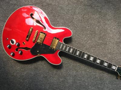China Wholesale ES335 Semi-Hollow Electric Guitar 22 Fret Maple Body Mahogany Neck Wine Red for sale
