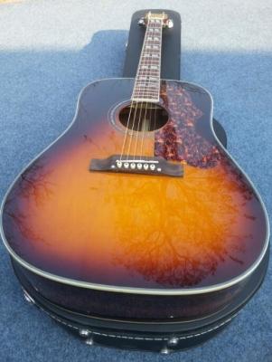China Sunburst Chibson G45 Acoustic Electric Guitar Rosewood Body 21 Fret Twin Rhombic Inlays for sale