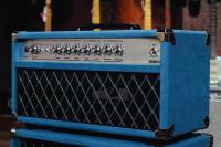 China Custom Dumble Clone 2025 Overdrive Reverb 50W Hand Wired Tube Guitar Amplifier Head Suede Blue for sale