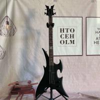 China Custom Special Shape 4 Strings Electric Bass Guitar Basswood Body Matte Finish 34 Inch Scale for sale