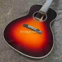 China Classic Folk Parlor Acoustic Guitar Solid Indian Rosewood 38 Inch OO Body Sunburst for sale