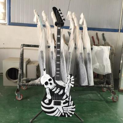 China George Lynch Skull Skeleton 4 Strings Electric Bass Guitar Basswood Body 34 Inch Scale for sale