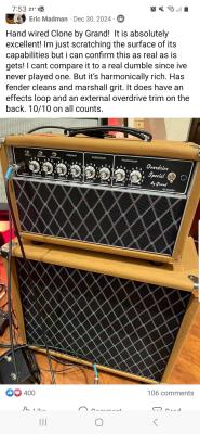 China Grand ODS20G 20W Hand Wired Point to Point Guitar Amplifier Head JJ Tubes for sale