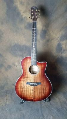 China KOA Body Acoustic Electric Guitar 21 Fret Mahogany Neck Rosewood Fingerboard Sunset Finish for sale