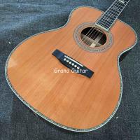 China Custom OM Body Cedar Top Acoustic Electric Guitar with Rosewood Back and Sides for sale