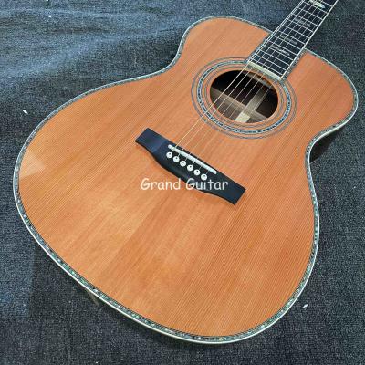 China Custom OM Body Cedar Top Acoustic Electric Guitar with Rosewood Back and Sides for sale