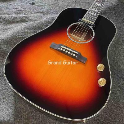 China Custom 41 Inch J-45 Sunburst Acoustic Guitar Rosewood Back Side for sale