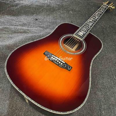 China Custom 41 Inch D-45 Sunburst Acoustic Guitar Rosewood Back Sides Martin Style for sale