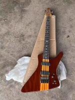 China Custom 24 Frets Neck Thru Body 8 Strings Electric Bass Guitar with Abalone Inlay for sale