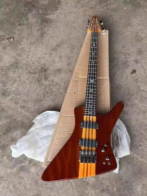 China Custom 24 Frets Neck Thru Body 8 Strings Electric Bass Guitar with Abalone Inlay for sale