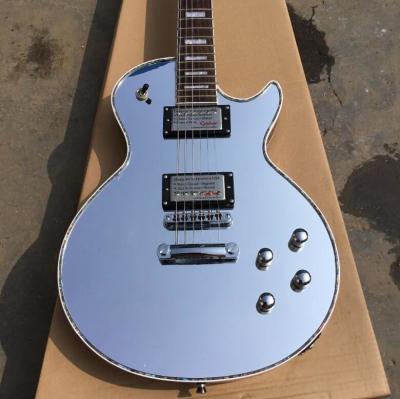 China Custom LP Mirror Electric Guitar Mahogany Body 22 Frets Brazil Wood Bow OEM for sale