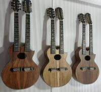 China Custom Double Neck 6+12 String Acoustic Guitar KOA Wood Ebony Fingerboard Matte Finish for sale