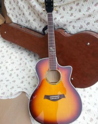 China 612ce Acoustic Electric Guitar Tobacco Sunburst Solid Spruce Top 21 Fret Rosewood Fingerboard for sale