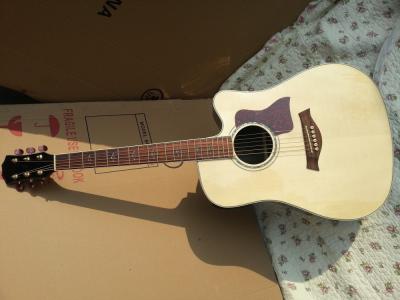 China 812ce Acoustic Guitar Natural Finish Solid Spruce Top Rosewood 21 Fret Mahogany Neck for sale