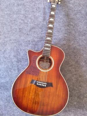 China Custom KOA Acoustic Electric Guitar K24 Style 21 Fret Mahogany Neck Rosewood Fingerboard OEM for sale