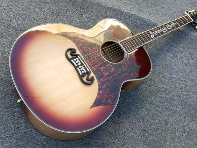 China Factory Custom Gibson Johnny Cash G200 Acoustic Guitar 43 Inch Solid Spruce Top Maple Back Sides for sale