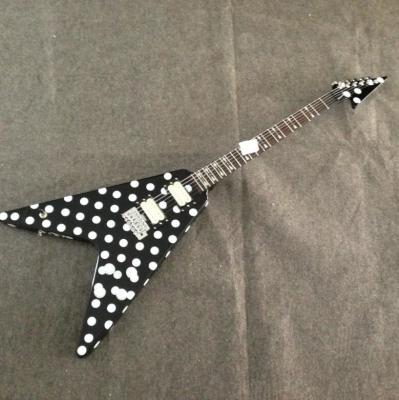 China Randy Rhoads Polka Dot Flying V Electric Guitar Replica 24 Fret Mahogany Neck for sale