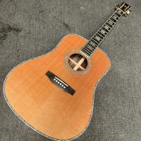 China Custom M Style Solid Cedar Top D45caa Dreadnought Acoustic Guitar with Solid Rosewood Back Side, customized logo on headstock for sale